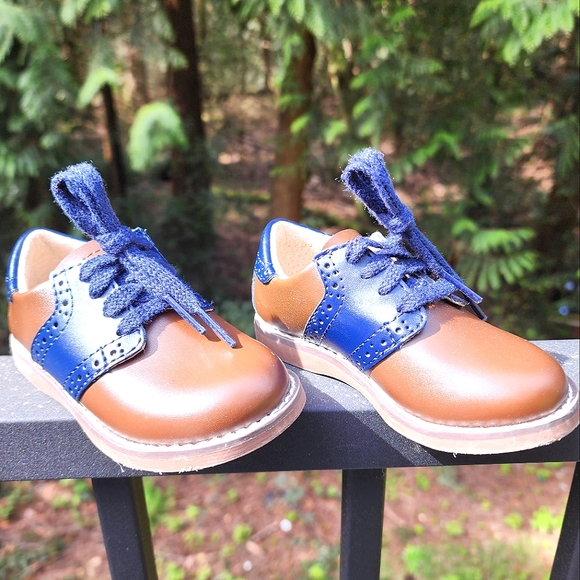 FootMates | Shoes | Footmates Cheer Saddle Shoes Blue And Brown Toddler ...